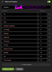 ¿Cómo crear un Tip Menu en Stripchat? - Modelaje WebCam